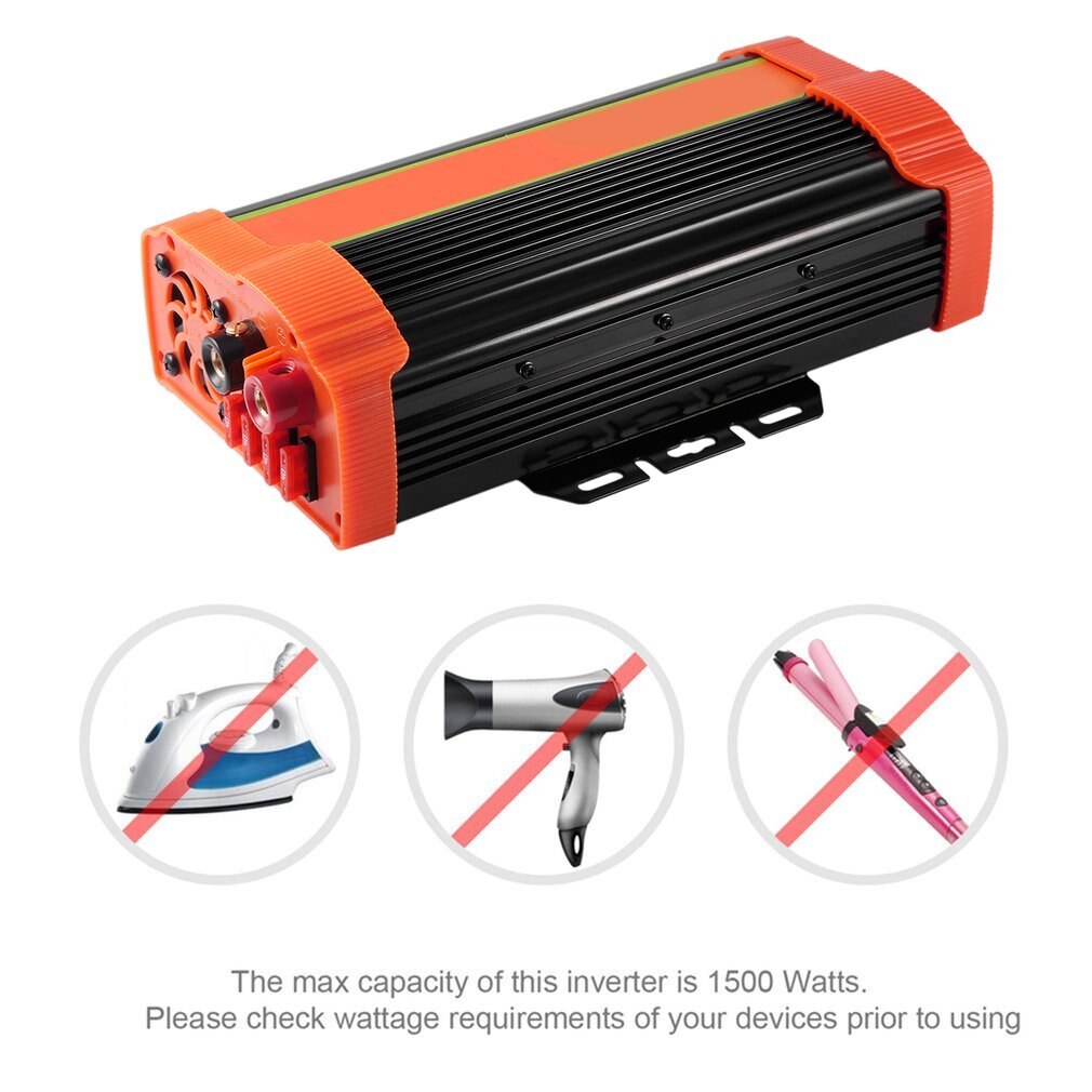 P1500C 1500W High Power Car Power Inverter DC12V t... – Grandado
