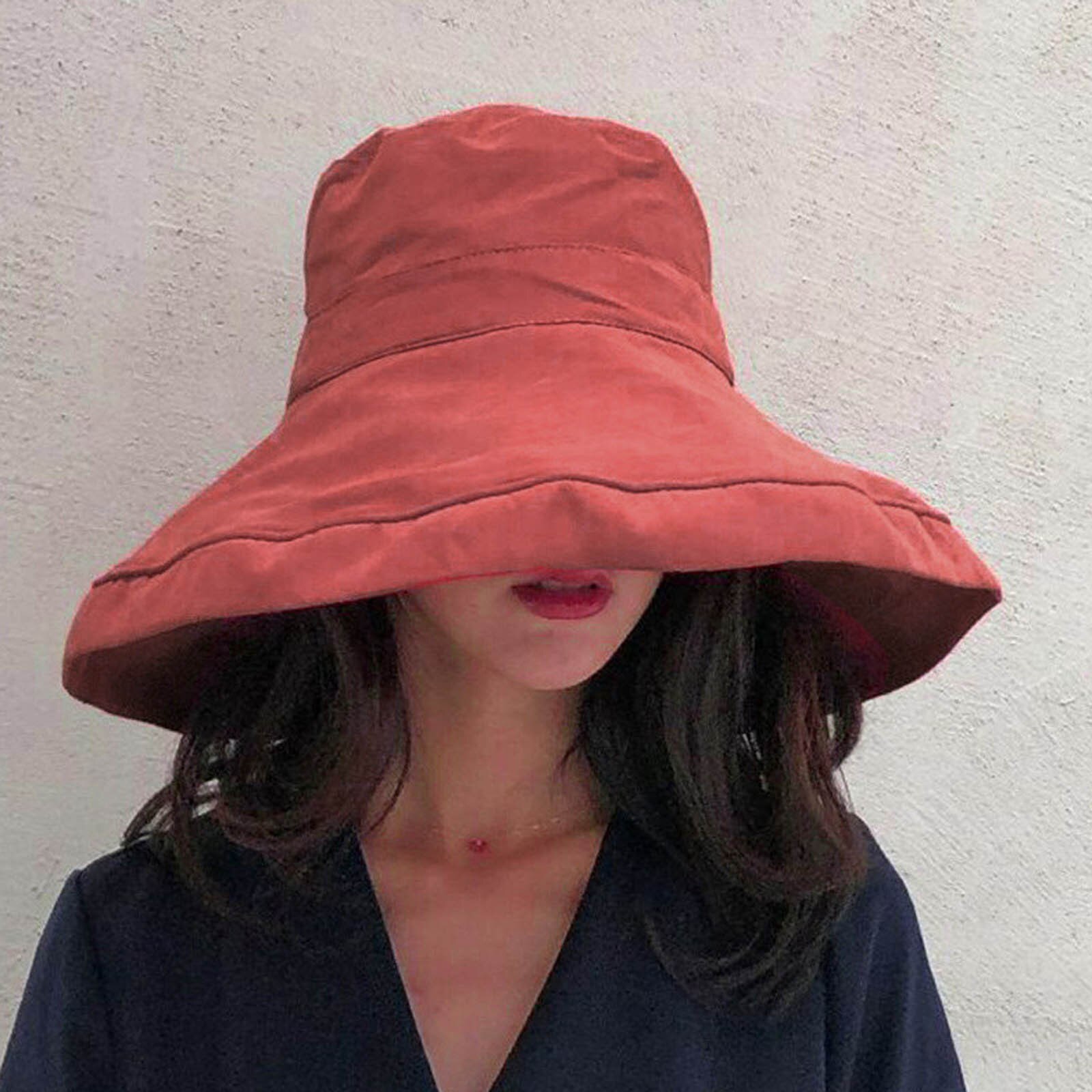 Zomer Hoed Vrouwen Japanse Opvouwbare Effen Kleur ... – Vicedeal