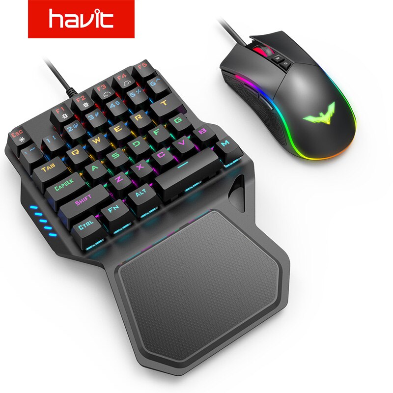 Havit One-Hand Gaming keyboard And Mouse Necessary... – Grandado