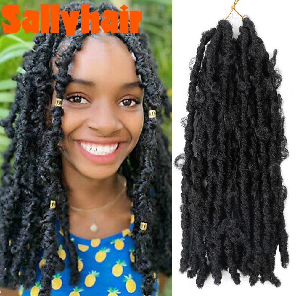 Sallyhair 14 "Vlinder Locs Gehaakte Haar Verontrus... – Grandado