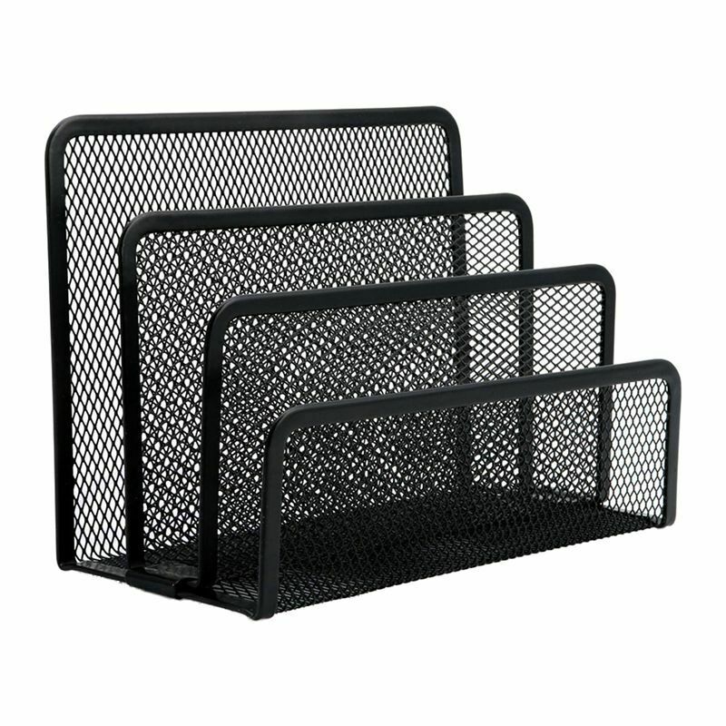 Black Metal Mesh Letter Sorter Mail Document Tray ... – Vicedeal