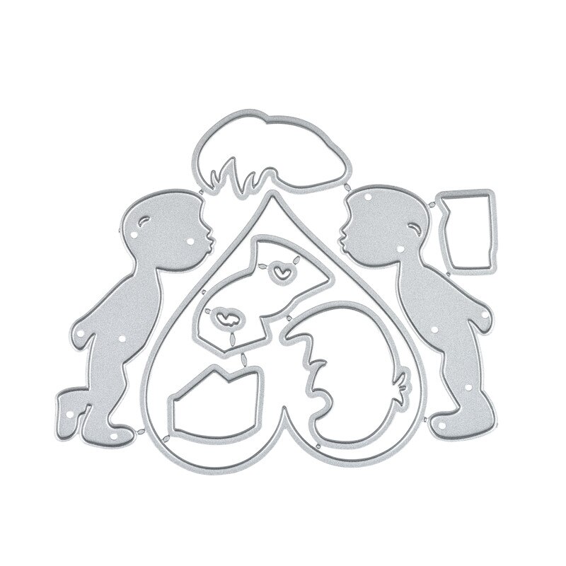 Naifumodo Hart Sterft Baby Liefde Metalen Stansmes... – Vicedeal