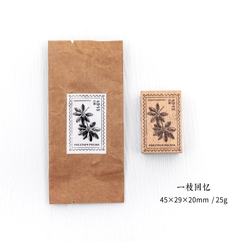 Vintage Plants Stamp Series Wood Stamp Journal Rub... – Vicedeal