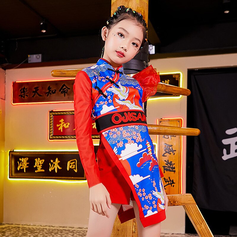 Chinese Style Dance Costume Girls Catwalk Show Wea... – Grandado
