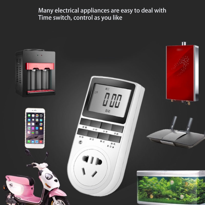 Electronic Digital Timer Switch 24 Hour Cyclic Uk Grandado