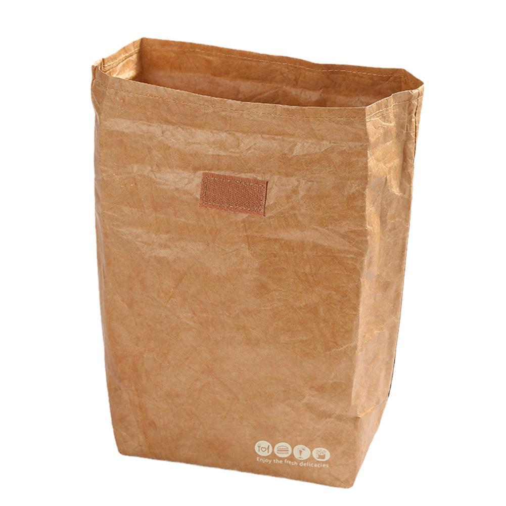 Foldable Reusable Leakproof Kraft Paper Lunch Bag ... – Grandado