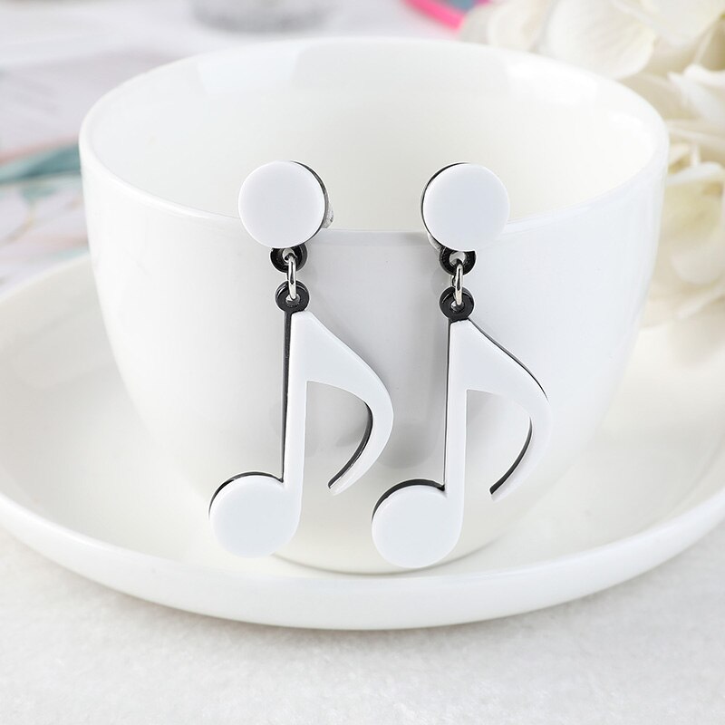 1Pair Music Note Stud Earrings Flatback Musical Sy... – Grandado