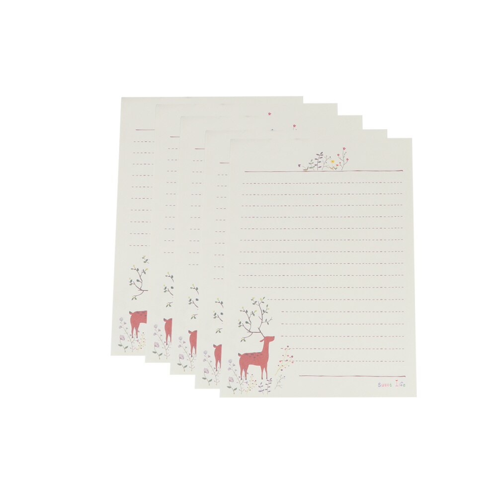 50 Sheets Deer Pattern Paper DIY Letter Paper Writ... – Grandado