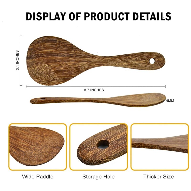 Promotion! High-Quality Wooden Rice Paddle, Rice S... – LovingPrices