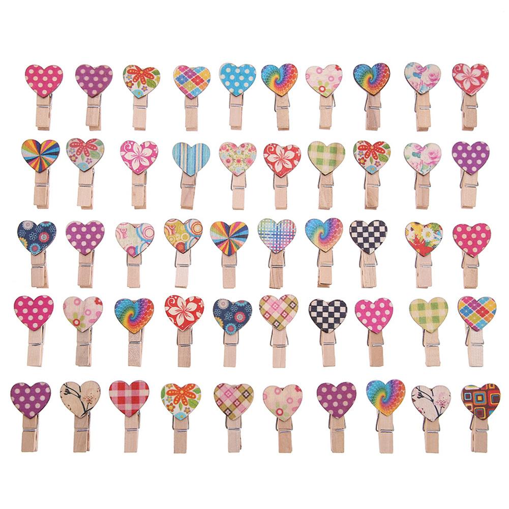 Mini Wooden Clips Love Heart Clothespin Craft Clip... – Grandado