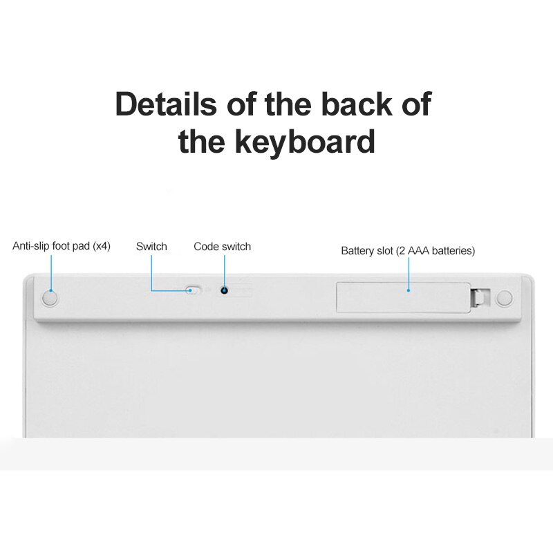 Universele Draadloze Bluetooth Toetsenbord 78 Toet... – Vicedeal