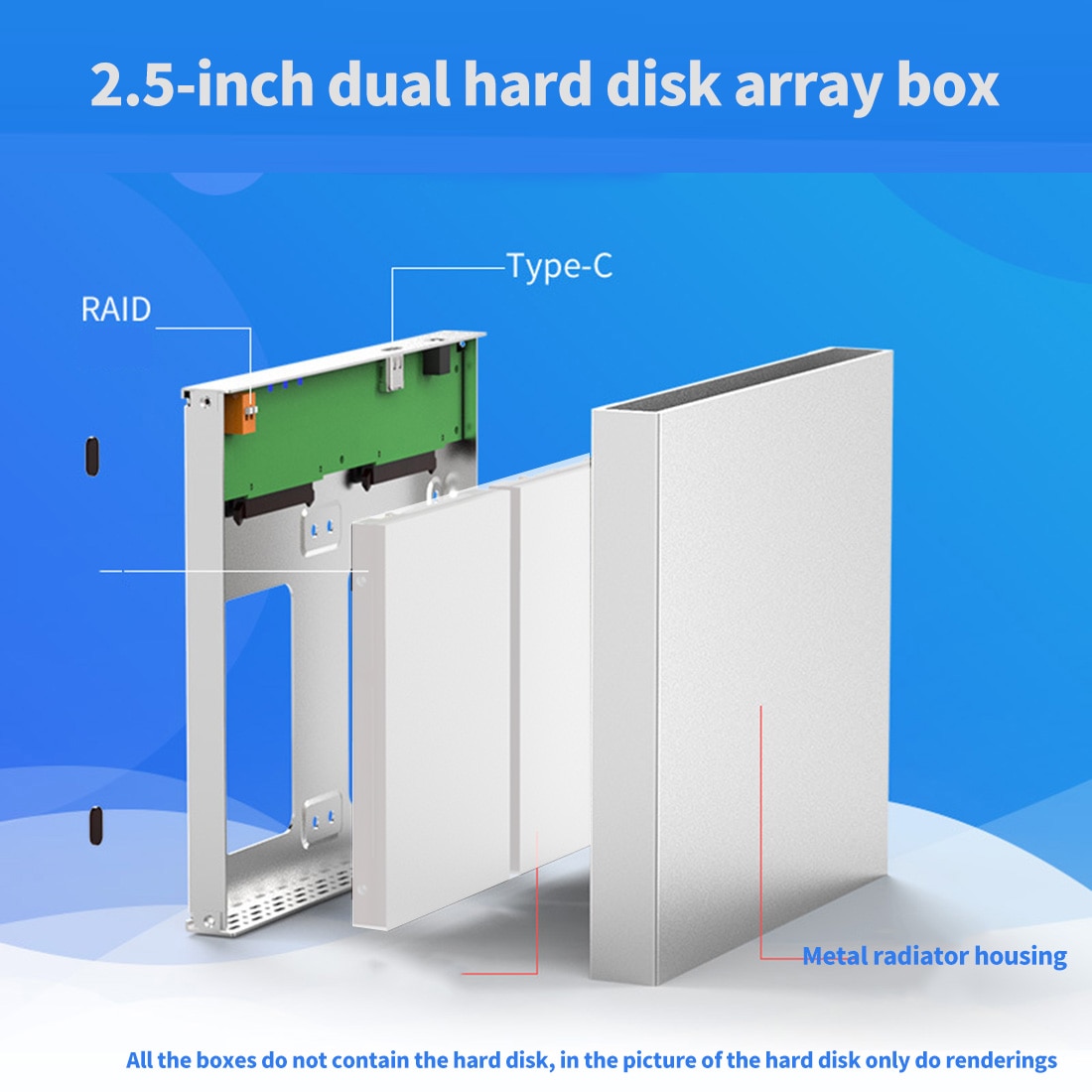External HDD Enclosure 2 Bay 2.5 inch 10Gbps USB 3... – Grandado
