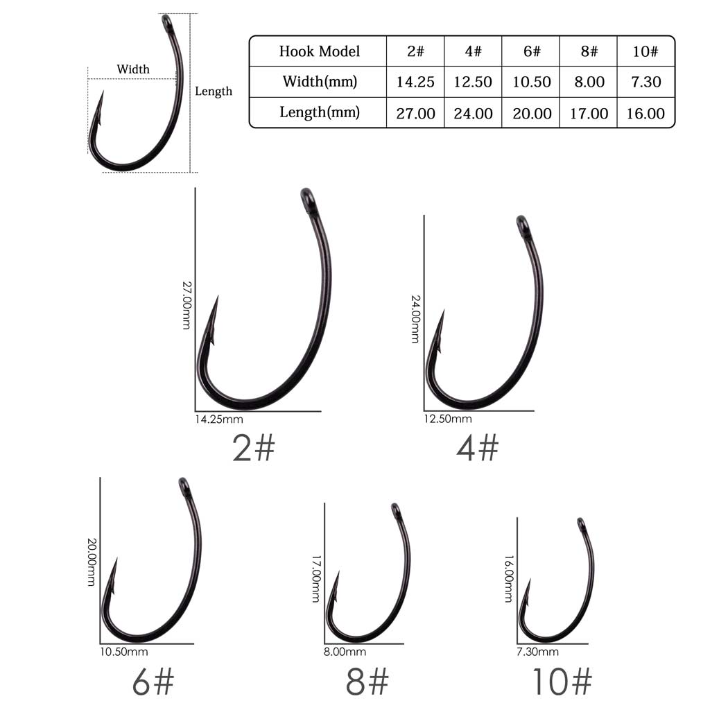 10PCS/ Box Carp Fishing Hook Teflon Coating Barbed... – Grandado