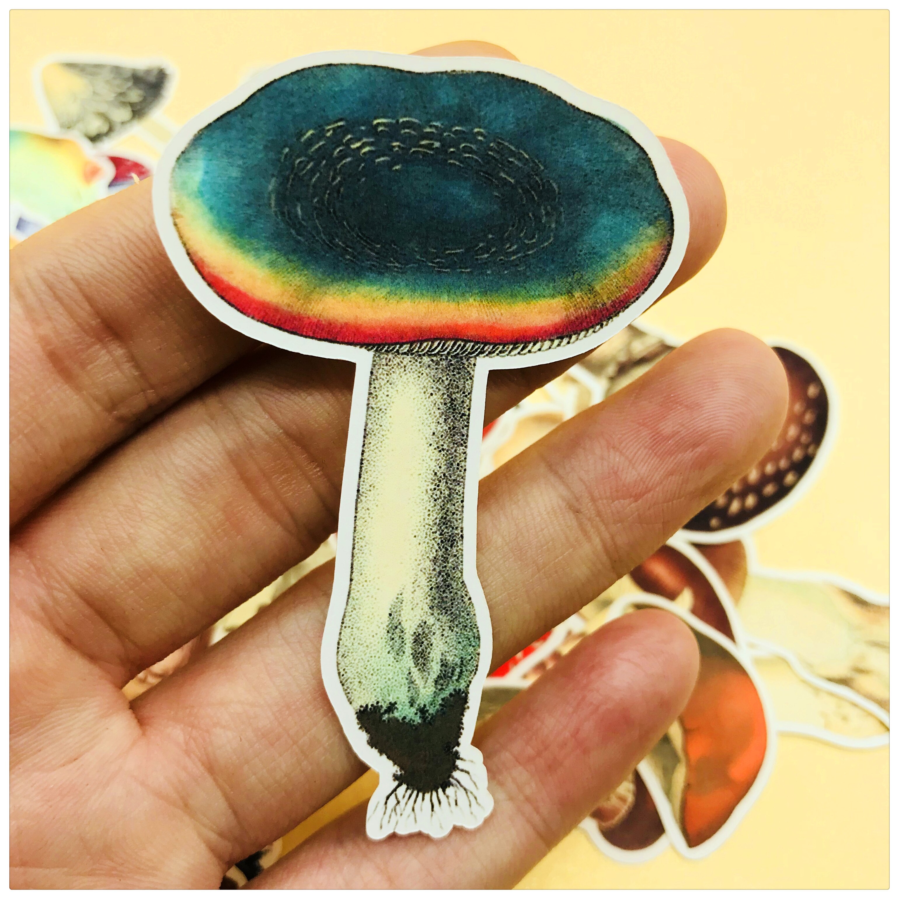 26pcs/bag hand-painted stickers colorful plant mus... – Grandado