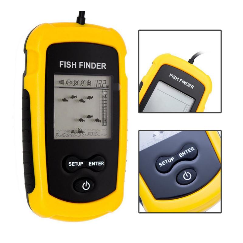 Fish Finder Portable Sonar Wired LCD Fish Depth Fi... – Vicedeal