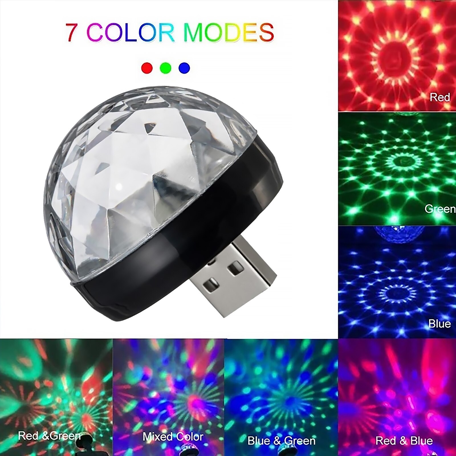 Tragbare Mini USB LED Disco Ball Party Lichter Hom... – Vicedeal