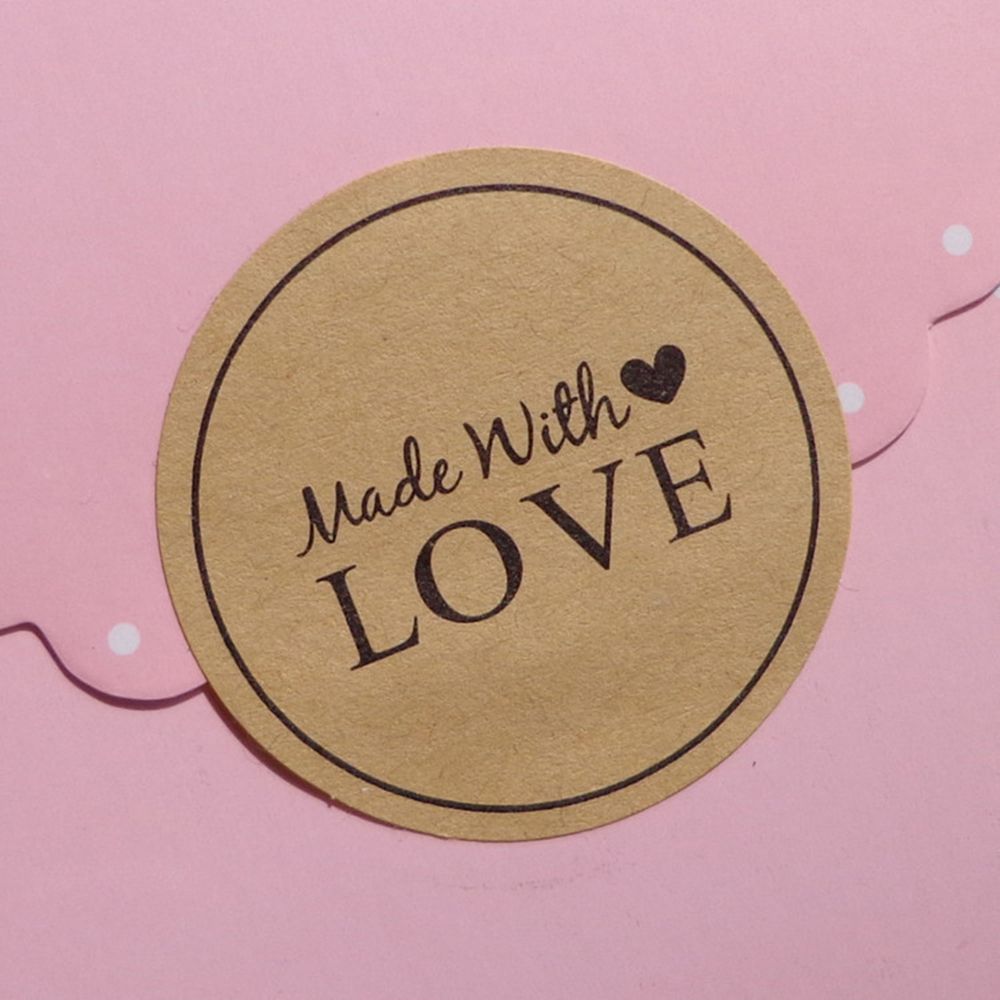 60 pcs/5 vel Gemaakt Met Liefde Hart Handgemaakte ... – Grandado