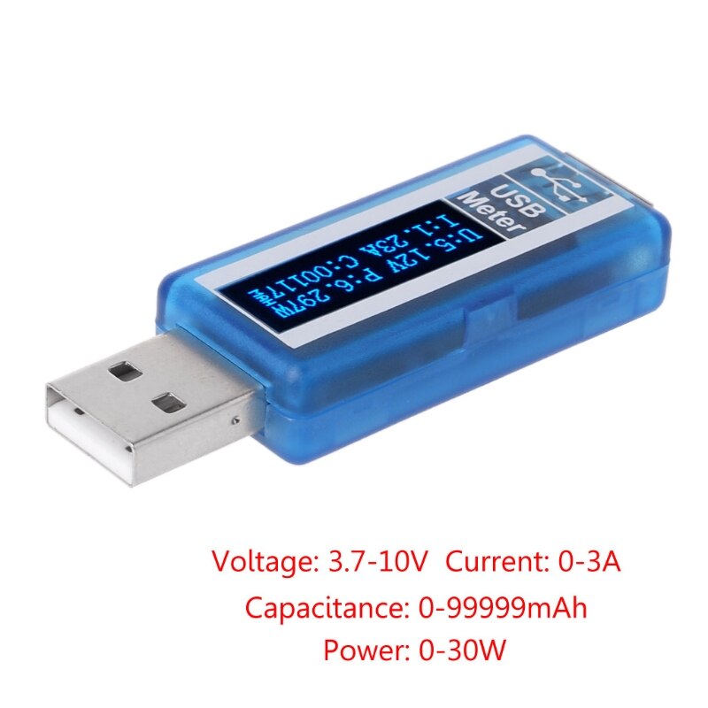 USB OLED Tester Voltmeter Ammeter Power Capacity M... – Vicedeal