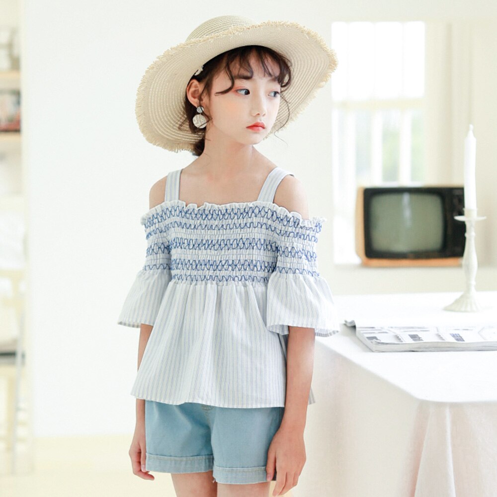 Big Girls Blouses Cotton Children Tops Baby White ... – Grandado