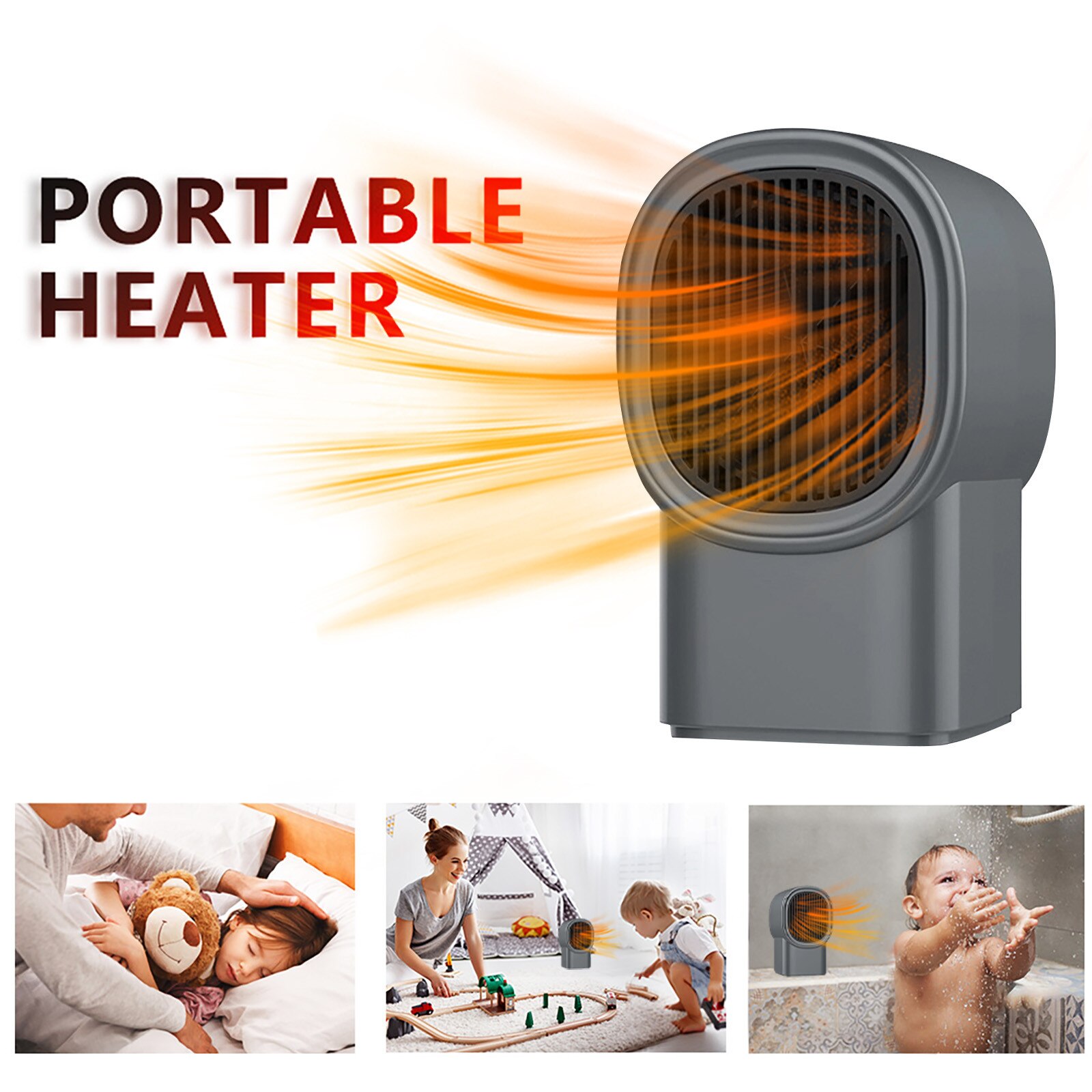 Electric Heater Portable Mini Desktop Quiet Warmer... – Grandado