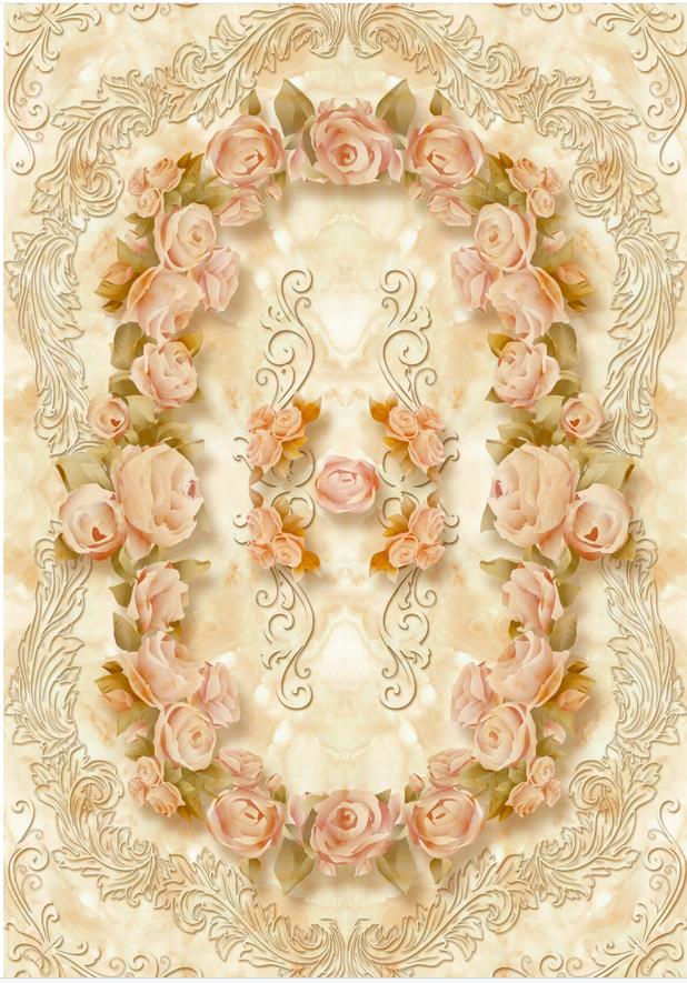 Europea 3d vloer rose patroon zelfklevende vinyl v... – Vicedeal