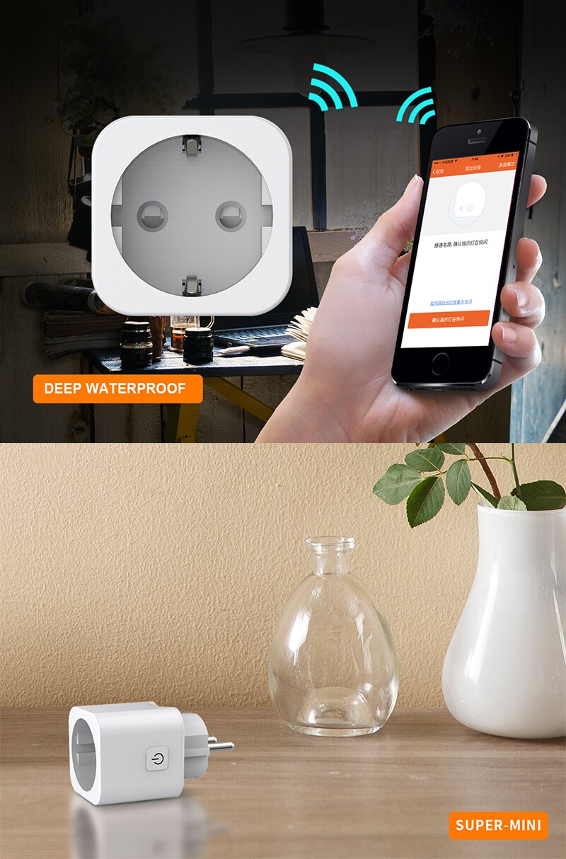 Wifi Smart Draadloze Plug Eu Standaard Adapter Rem... – Vicedeal