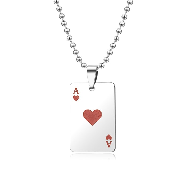 Unisex Lucky Ace of Spades Necklace Keychain, Men&... – Grandado