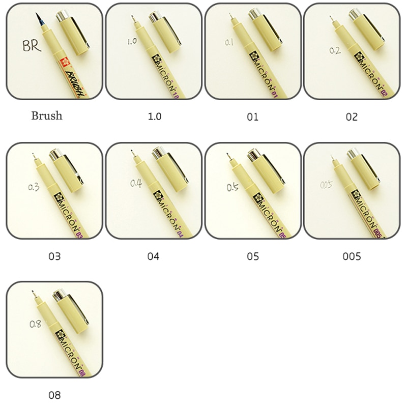 1 Uds. Sakura Pigma Micron bolígrafo de punta fina... – Grandado
