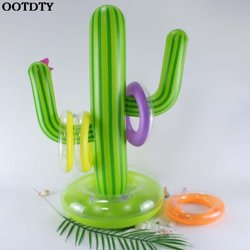 5 PCS Inflatable Cactus Ring Toss Game Pool Toys L... – Grandado