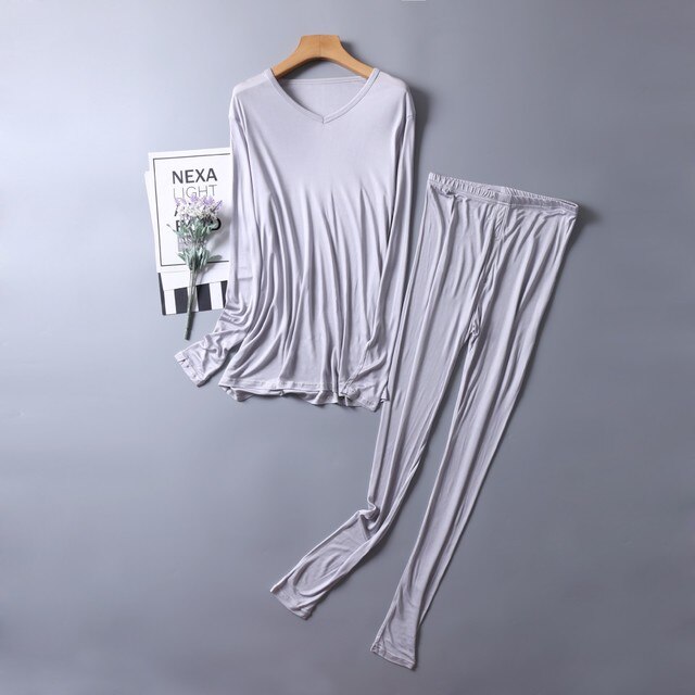 Men's 50% Silk 50% Viscose Base Layer Long Joh... – Vicedeal