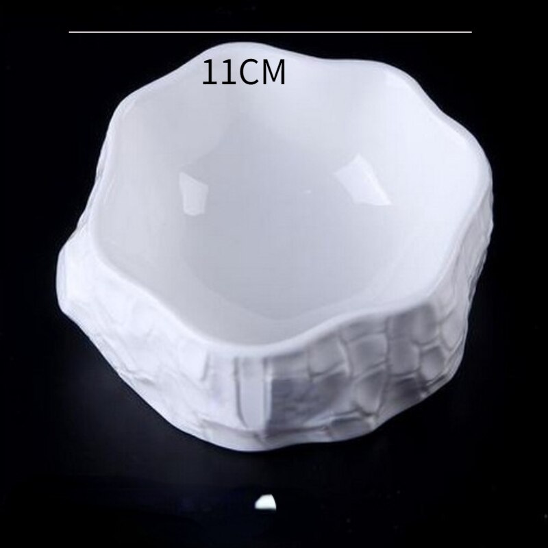 White Ceramic Special-shaped Plate Flat Plate Doub... – Vicedeal