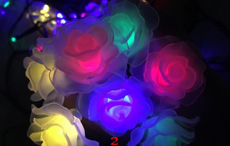 LED rose flower string light decoration coloured l... – Grandado