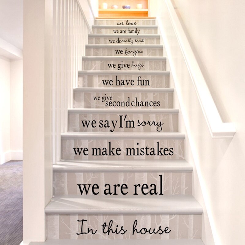 Stairs Stickers Self-adhesive DIY Writing PVC Wall... – Grandado
