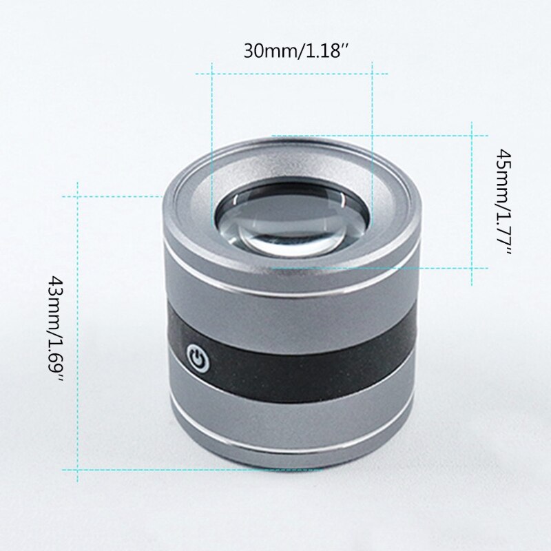 10X Full Metal Magnifying Glass USB Charging Lens ... – Vicedeal