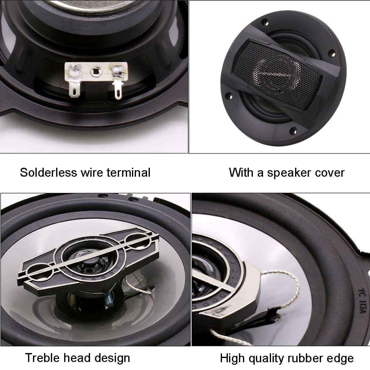 2 Pcs 5 Inch 240W Car Audio Speaker 2CH HiFi Vehic... – Grandado