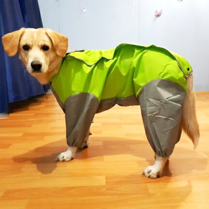 Large Dog Raincoat Waterproof Dog Coat Jacket Clot... – Grandado