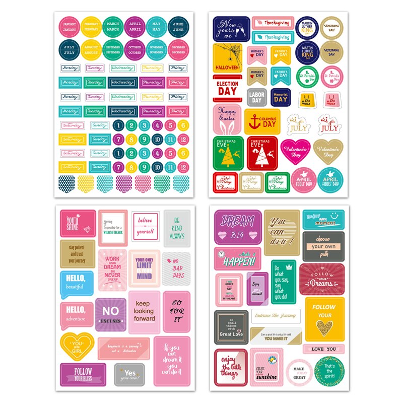 650pcs/730pcs Planner Stickers Original Decal Viny... – Grandado
