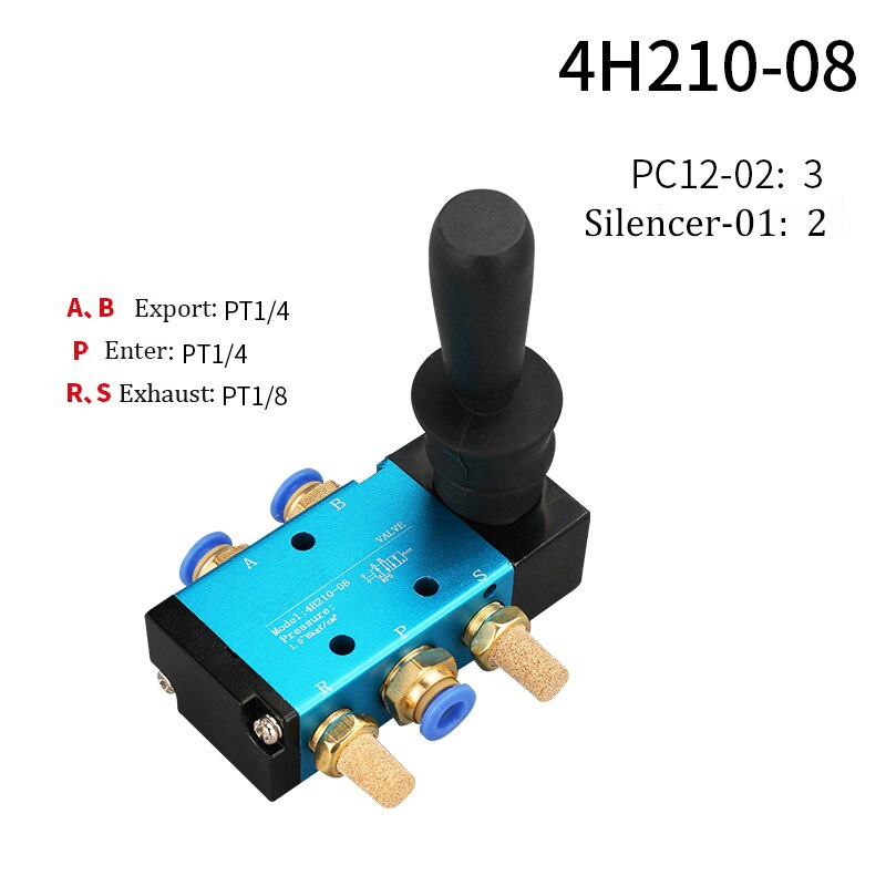 The 4H210-08 1/4" 2 Position 5 Port Air Manua... – Grandado
