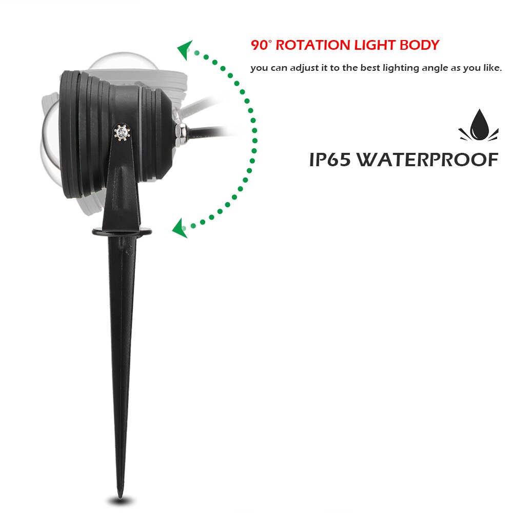 10W Outdoor Garden Landscape Light 12V RGB LED Law... – Grandado