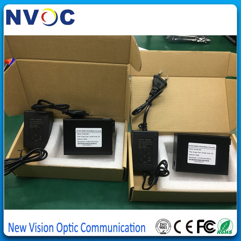 1 1000M Fiber+2 10/100/1000 RJ45 Fiber Media Conve... – Vicedeal