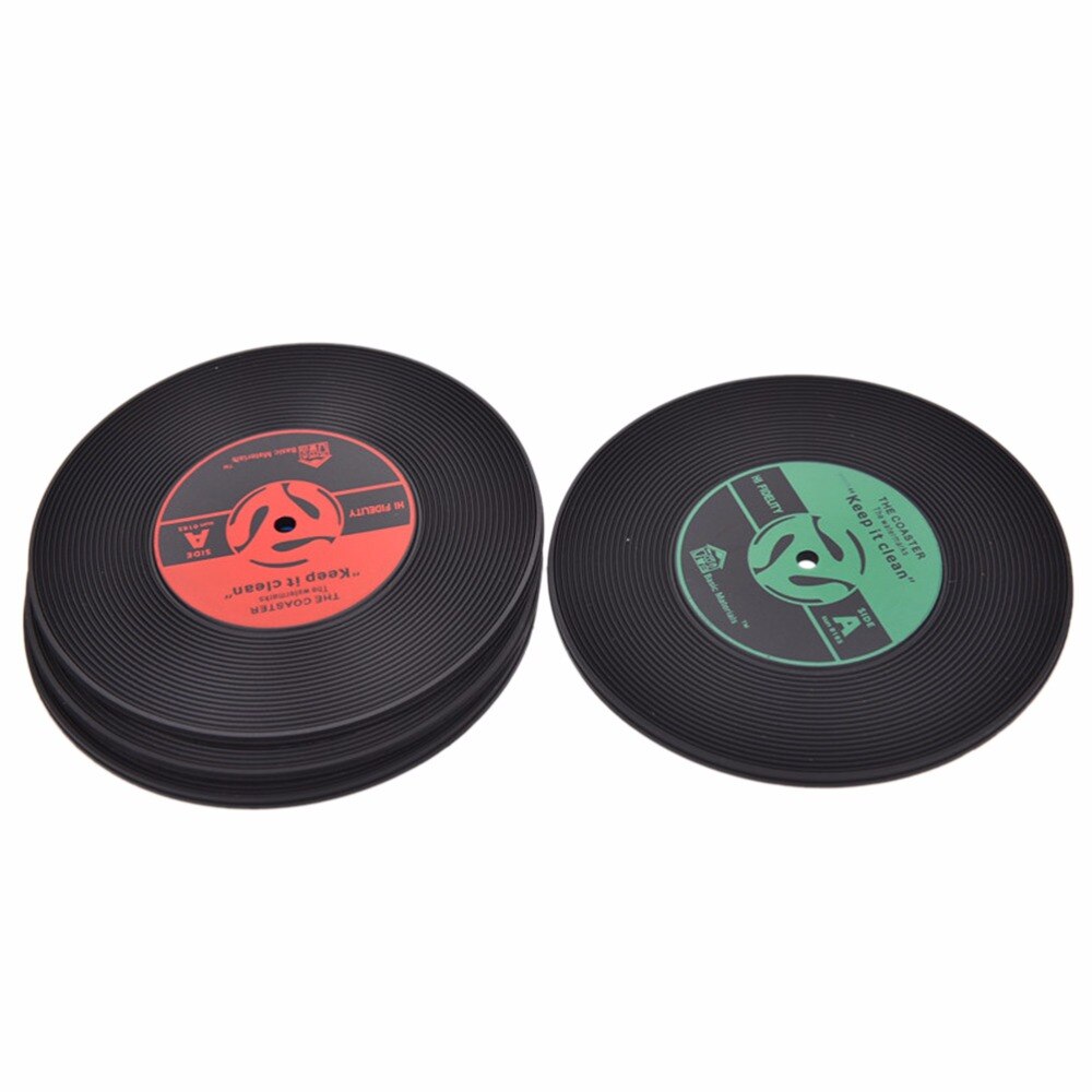 1pc retro vinyl cd album plade drinks coasters hje... – Vicedeal