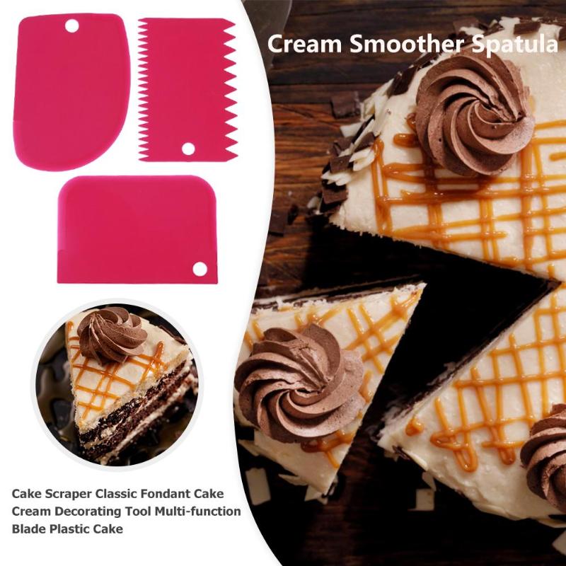 3 Pcs Plastic Deeg Cake Fondant Schraper Cake Deco... – Vicedeal