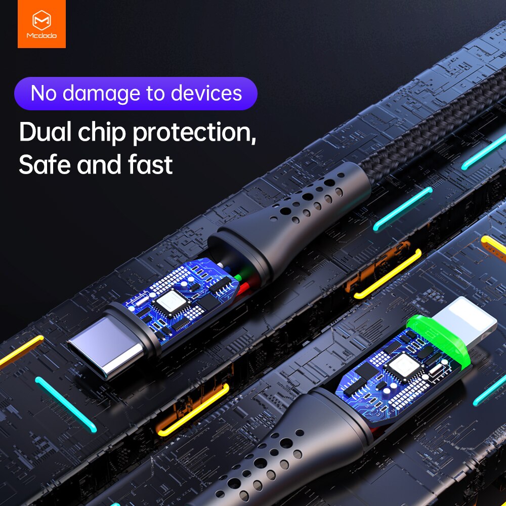 MCDODO USB Type C For Lightning 36W Cable with LED... – Grandado