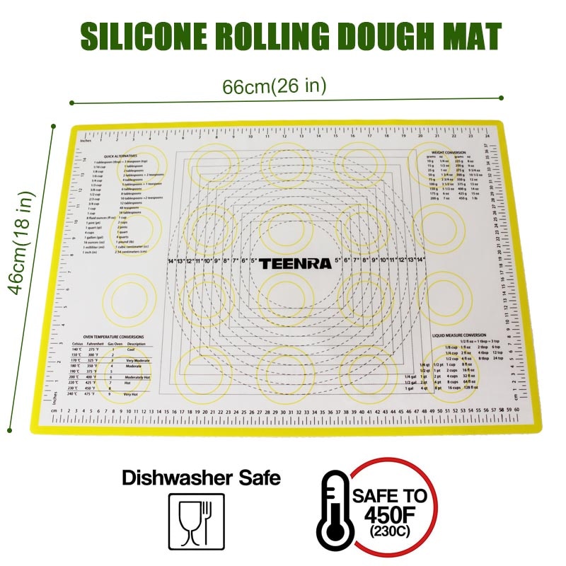 TEENRA Ex-large Silicone Mat for Oven Macaron Silicone Baking Mat Sheet ...