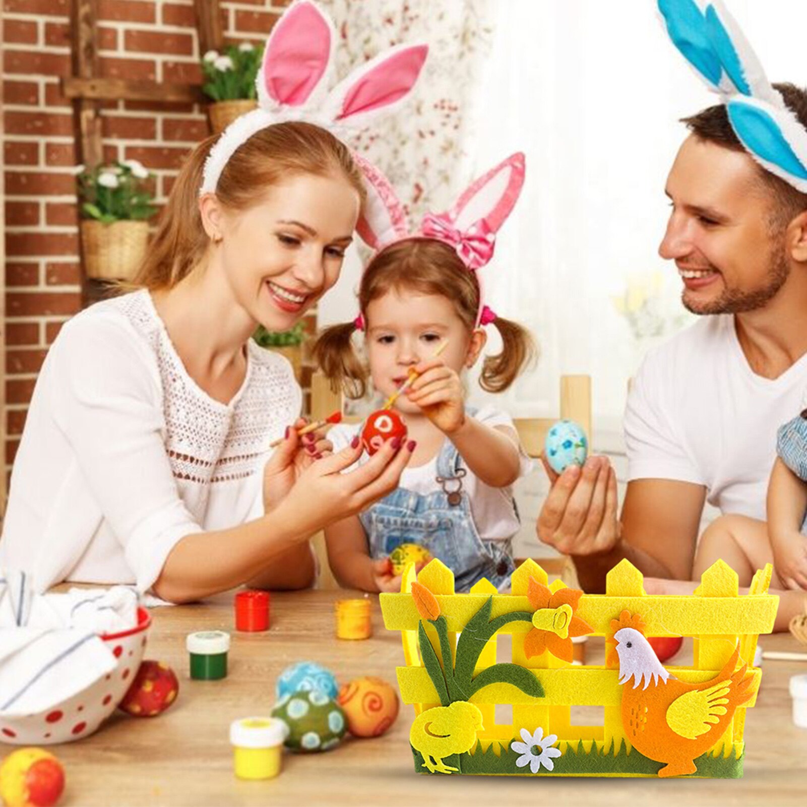 Easter Rabbit Eggs Chick Non-woven Storage Basket ... – Grandado