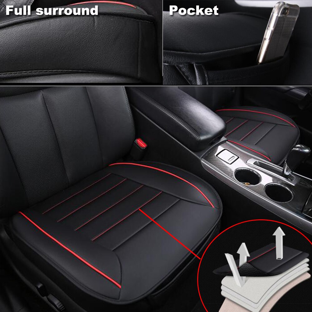 Housse universelle en cuir PU | 2 pièces (paire), point noir + rouge ...