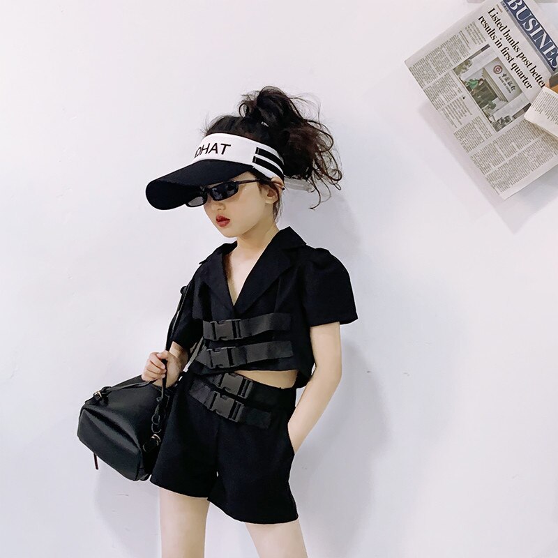 Jazz Dance Costume Girls Hip Hop Dance Wear Kids S... – Grandado