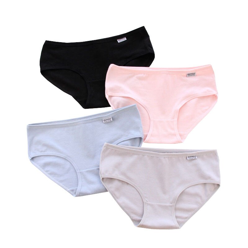 4pcs/Lot Big Girl Candy Color Cotton Briefs White ... – Vicedeal