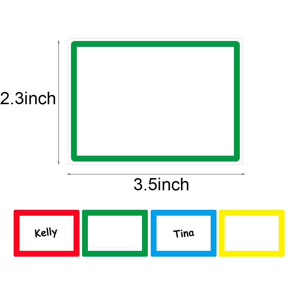 150 Pcs/Roll Kleurrijke Plain Naam Stickers Naam L... – Vicedeal