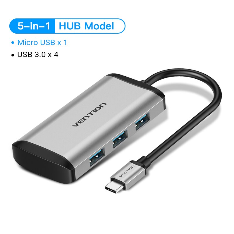 Tions USB HUB 4 Port USB 3,0 2,0 Splitter Mit Micr... – Grandado